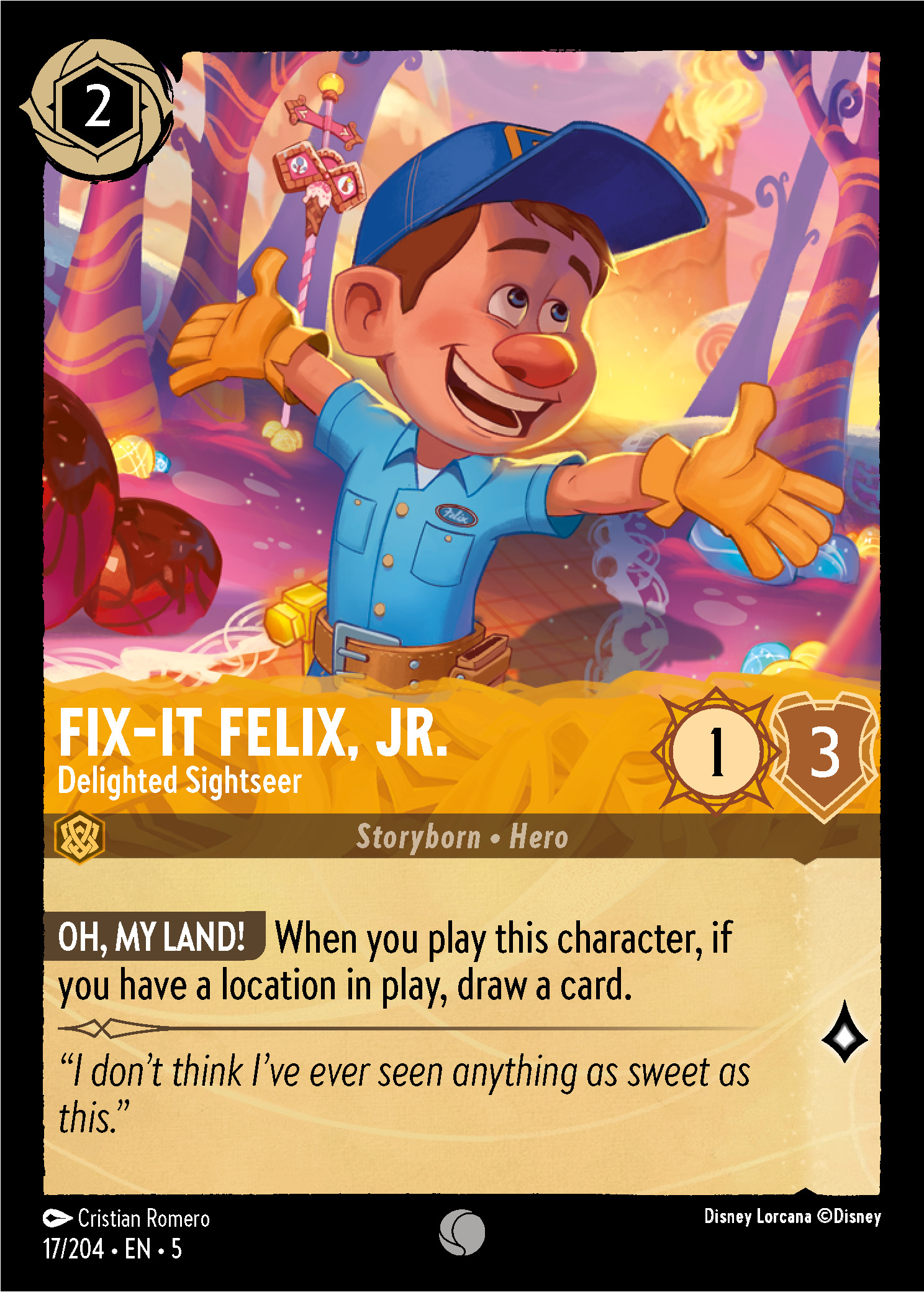 Fix-It Felix, Jr., Delighted Sightseer • Lorcast - Lorcana Search