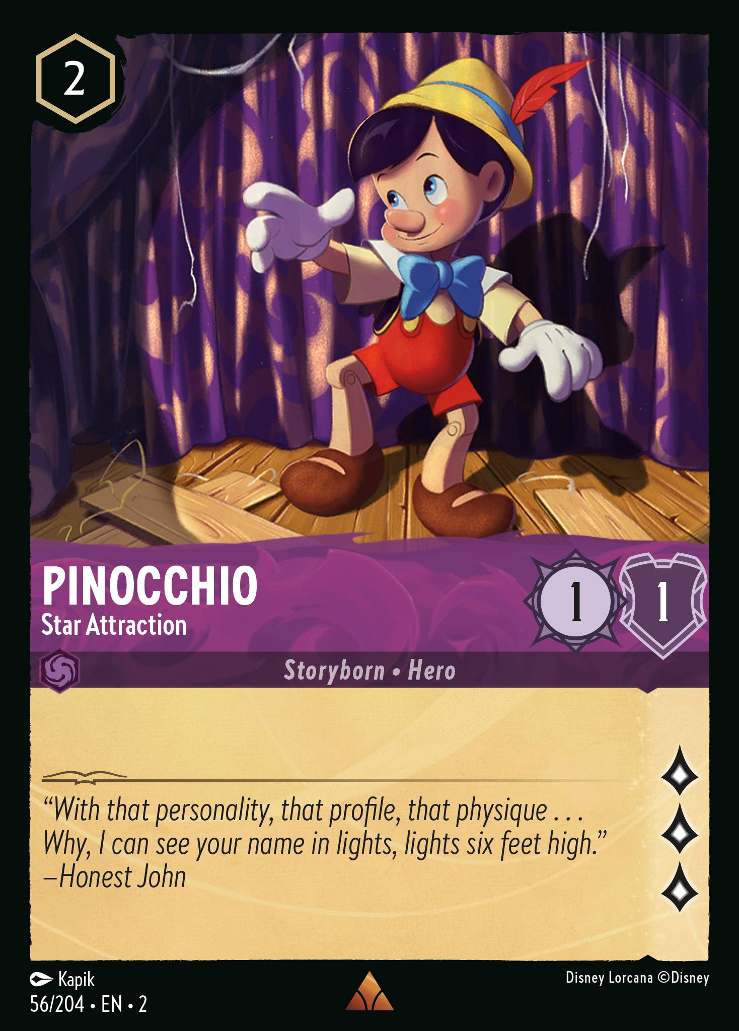 Pinocchio, Star Attraction • Lorcast - Lorcana Search